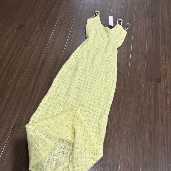 Zara | Dresses | Zara Yellow Knitted Dress | Poshmark